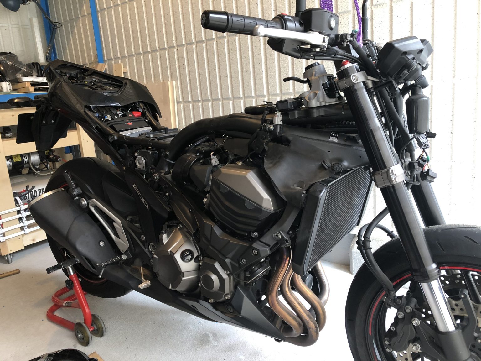 Z800 フロントフォーク交換 その2（ステム流用編） | でぃーのガレージライフブログ